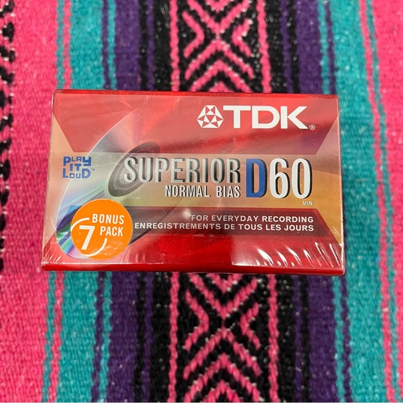 TDK | Media | New Sealed Tdk Superior Normal Bias D6 Blank Recordable Cassette Tapes 7ct | Poshmark